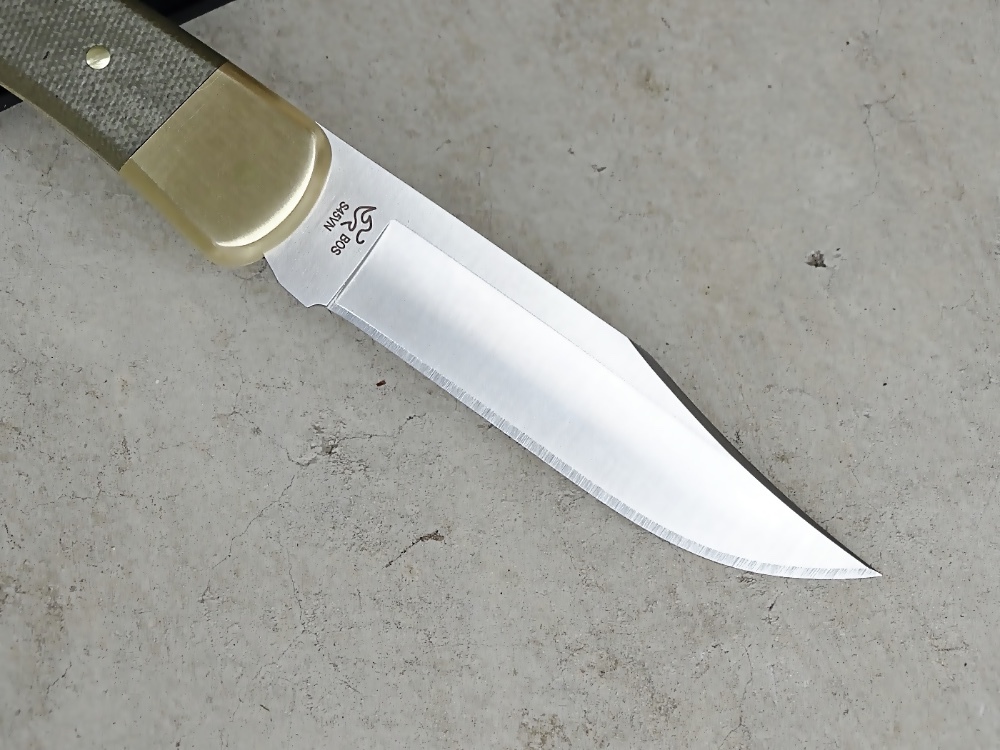 Buck 110 Folding Hunter Knife, Exclusive, OD Green Micarta Scales S45VN ...