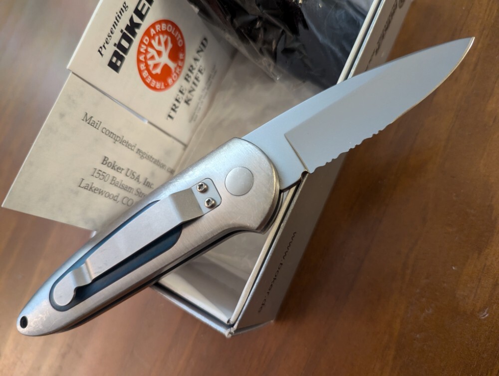 1990'S BOKER TOP LOCK II CONVERSION AUTOMATIC IN BLUE BONE MADE IN GERMANY