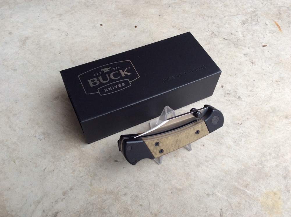 Buck 112 Ranger Sport Folding Knife OD Green Micarta Handle S30V Blade ...