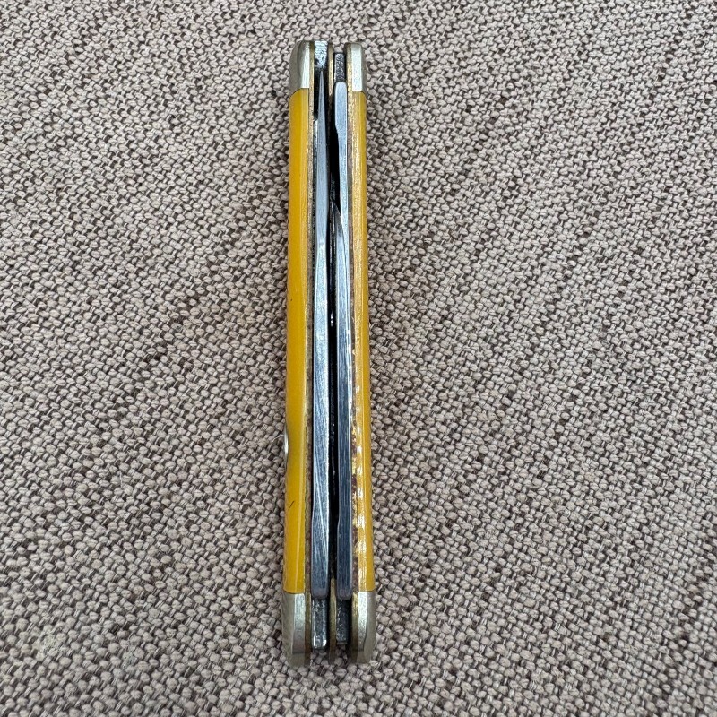Hen & Rooster 403-Y 3 blade folding Pocket Knife Yellow Stockman ...