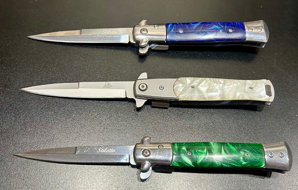 Lot of Three (3) NEW Italian-Style Assisted Pocket Knives
