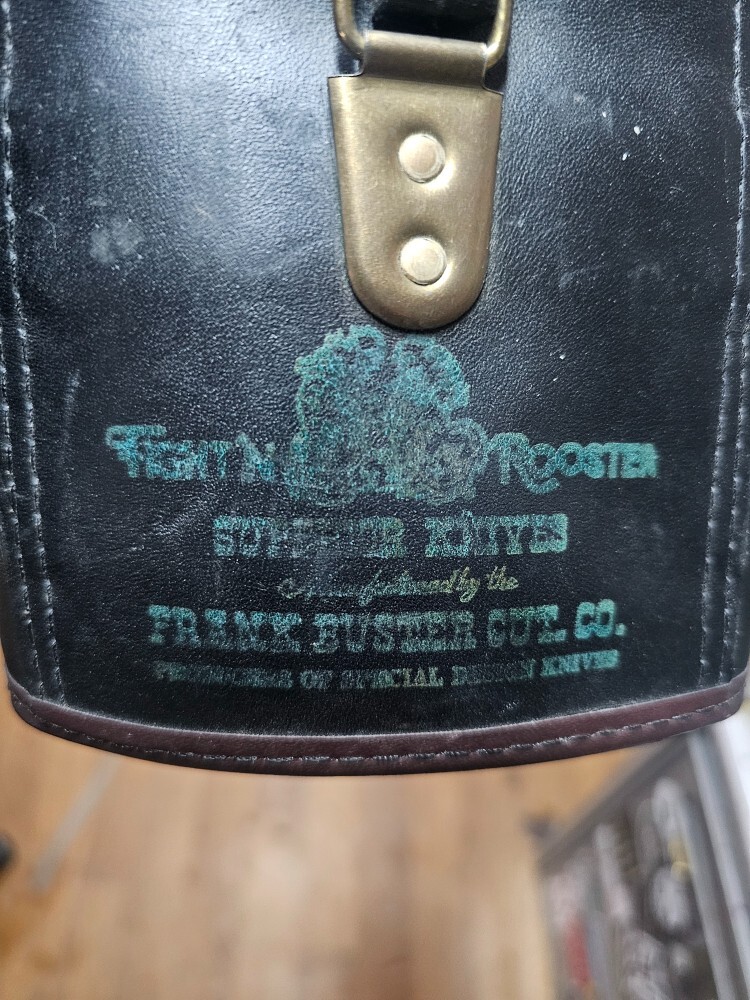 Vintage Fightin' Rooster frank buster knife roll
