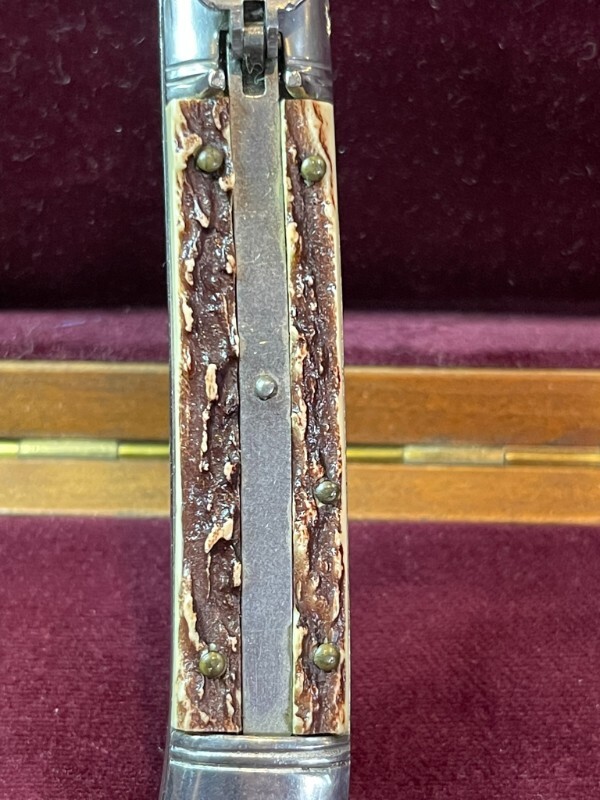 Vintage Italian ROSTFREI shell puller lever automatic knife with faux ...