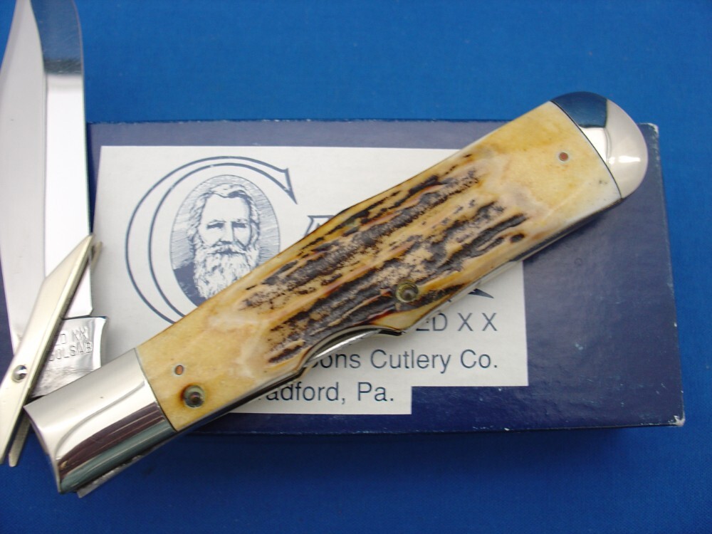 Case Classic 1050L Stag Handle Swing Guard Lockback Knife 1 of 186