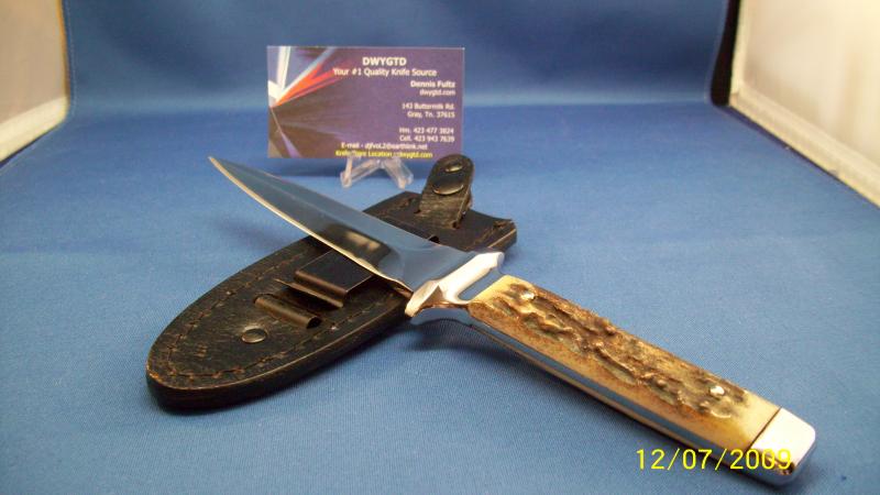 KERSHAW GENUINE STAG GERMAN MADE INTEGRAL DAGGER ? BOOT KNIFE
