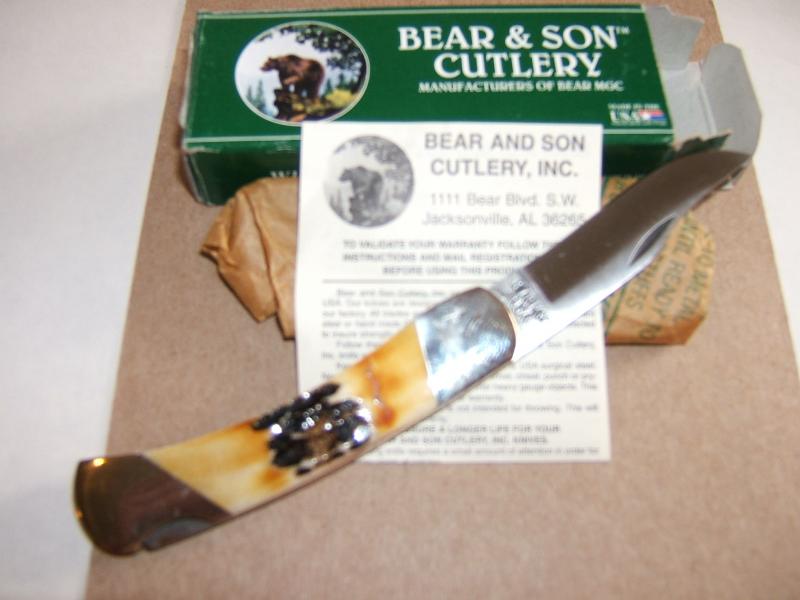 BEAR # 505 INDIA STAG LOCKBACK MINT IN BOX