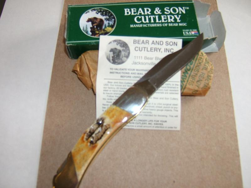 BEAR # 505 INDIA STAG LOCKBACK MINT IN BOX