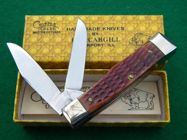 Cripple Creek USA by Bob Cargill 1983 Bone Gunstock Sachem - NIB