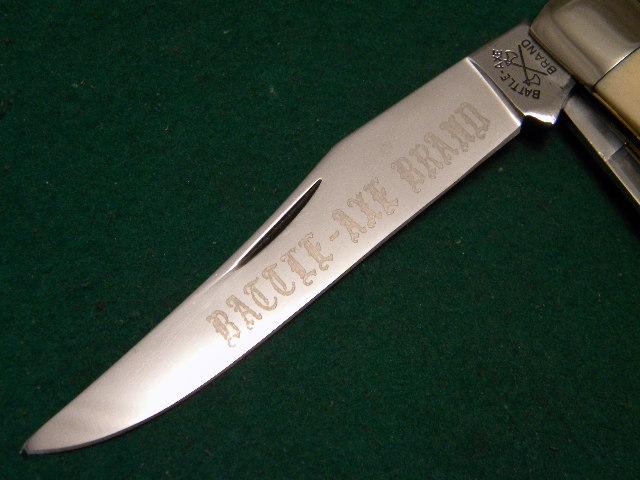 Battle Axe Brand USA (Made by Queen) Stag Trapper Knife