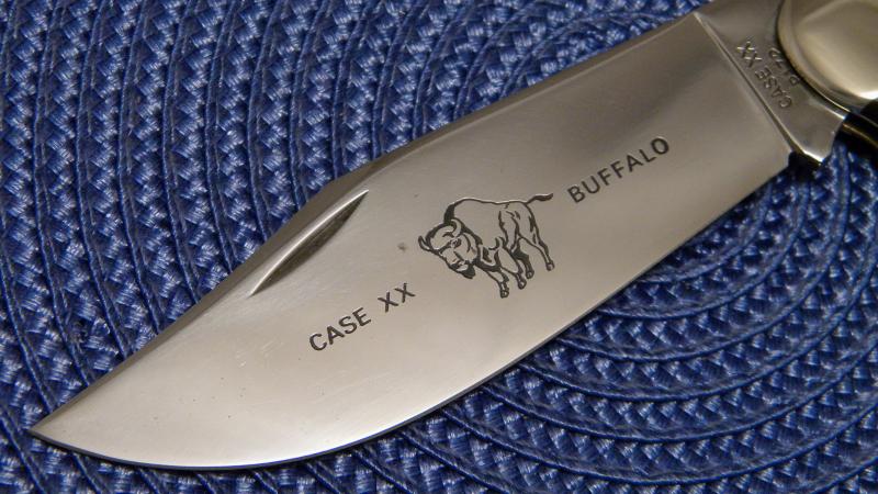 Case XX USA 4 Dot (1976) Wood P172 Buffalo Clasp Knife