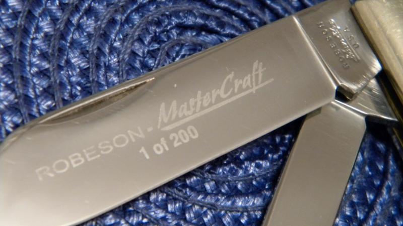 Robeson Shuredge USA (by Queen Cut. Co.) Bone Mastercraft Barlow Knife