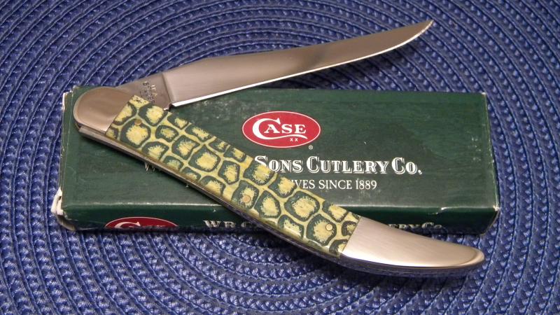 Case XX USA 2007 Olive Green Bone 610098 SS Gator Back Large Toothpick ...