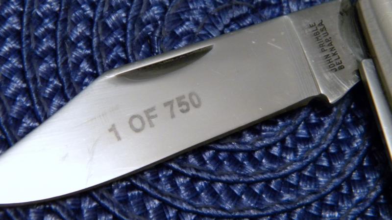 John Primble Belknap USA Wood BG-8 Barlow Knife 8Th Edition Blue Grass ...