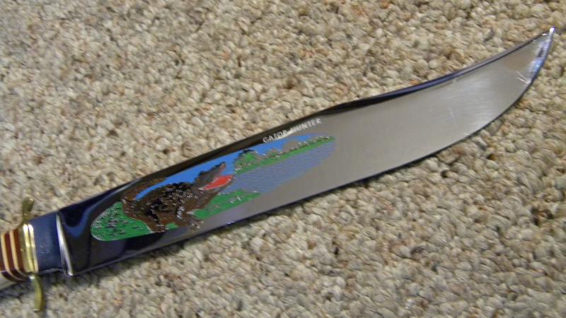 Edge Brand Solingen Germany Stag Gator Hunter Fixed Blade Sheath Knife