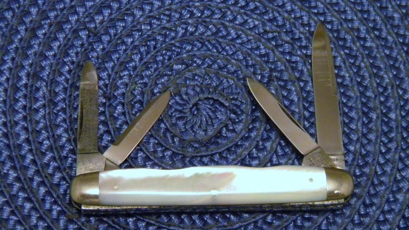 I* X.L. George Wostenholm Sheffield Pearl 4 Blade Knife *Salesman Sample*