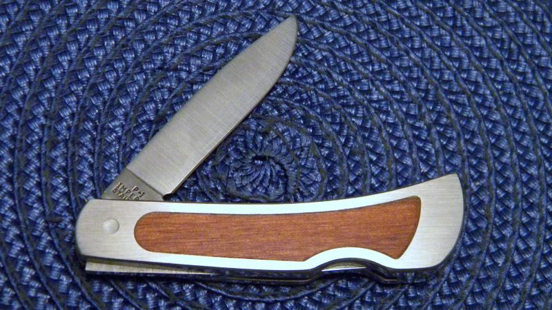 Frontier USA Imperial Stainless P-I Wood Lockback Knife