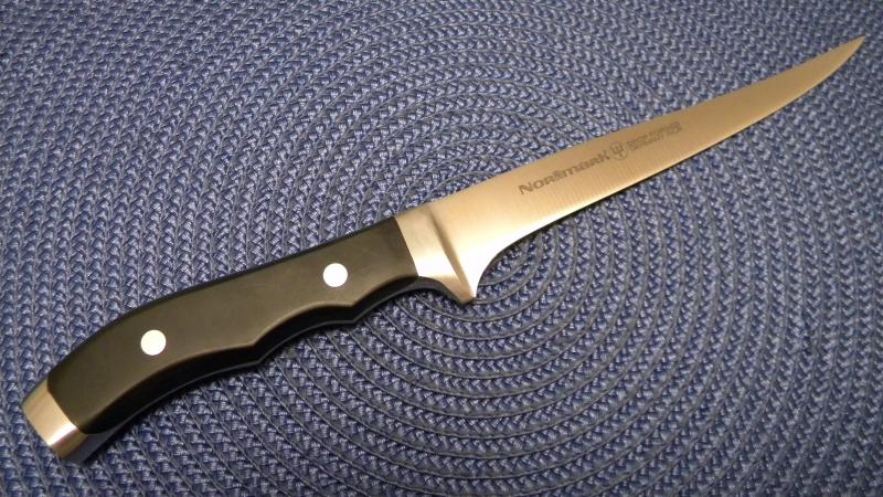 Normark Drop Forged Germany INOX Black Medallion Fillet Knife & Sheath ...