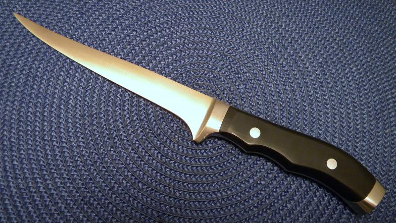 Normark Drop Forged Germany INOX Black Medallion Fillet Knife & Sheath ...