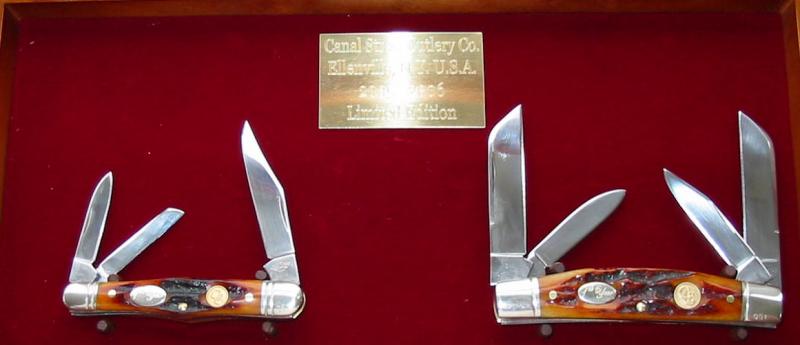 Canal Street 1st Anniversary Set Congress & Whittler Knives/Wood Case