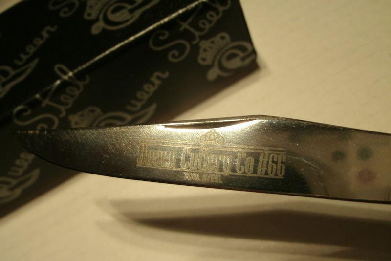 QUEEN #66 MUSKRAT 66 Carved Stag Bone KNIFE