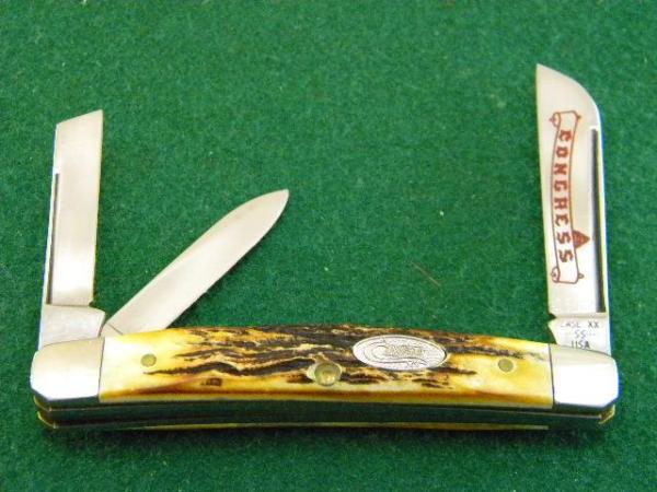 Case XX SS USA 6 Dot (1984) 2nd Cut Stag 53052 Congress Whittler Knife