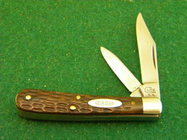 Rare Case XX (Circle C Tested Era) 6229 1/2 Green Bone Tadpole Knife C ...