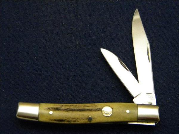 Custom Stag Slip Joint Folding 2 Blade Stockman Knife by A.M. Mayhall ...