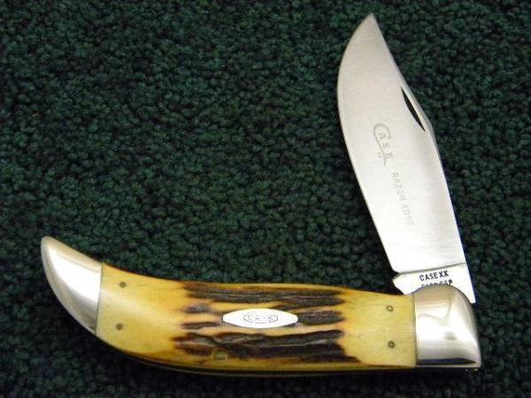 Case XX Hand Made USA 4 Dot (1976) Stag 5172 SSP Razor Edge Clasp Knife