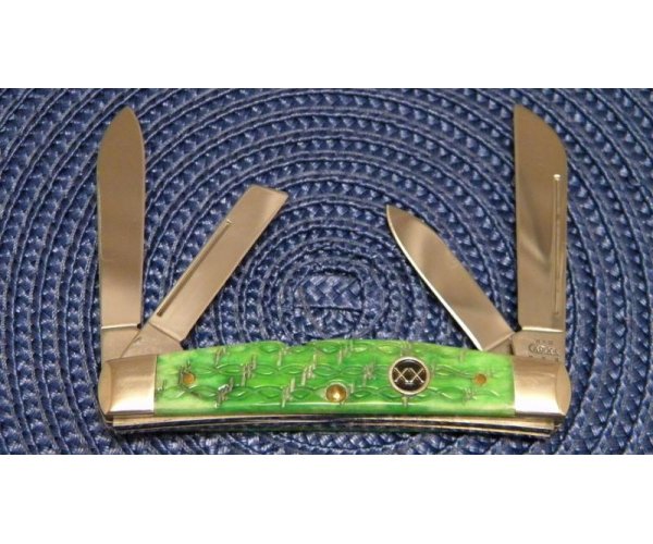 Case XX USA 2004 Barb Wire Bone 64052 SS Congress Knife