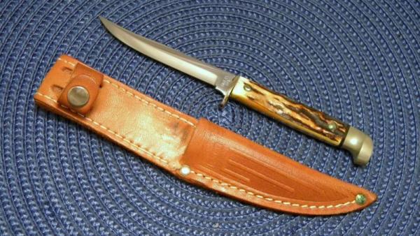 Case XX USA 1965-69 Stag M5F Fixed Blade Sheath Knife