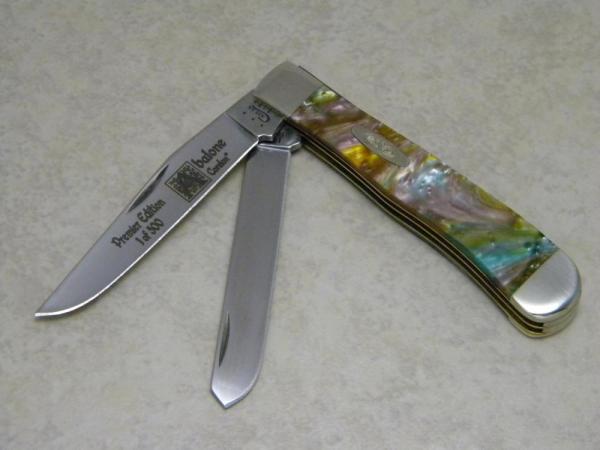 Case XX USA 2013 Abalone Corelon 9254 SS Premier Edition Trapper Knife ...