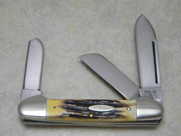 Case XX SS USA 10 Dot (1980) Stag Proto 53094 SSP Large Gunboat Canoe Knife