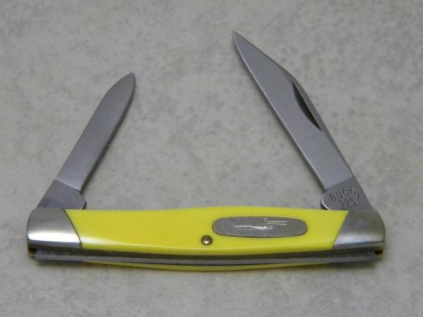 Buck 309 USA Yellow Saw Cut Delrin Companion 2 Blade Stockman Knife c.1987