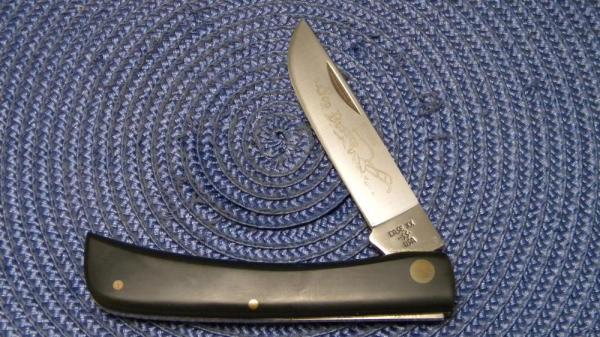 Case XX SS USA 3 Dot (1987) Black 2138 SS Large Sod Buster Knife