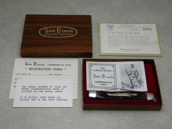 Schrade Walden S.W. Cut. JB1 USA Saw Cut Delrin Jim Bowie Commemorative ...