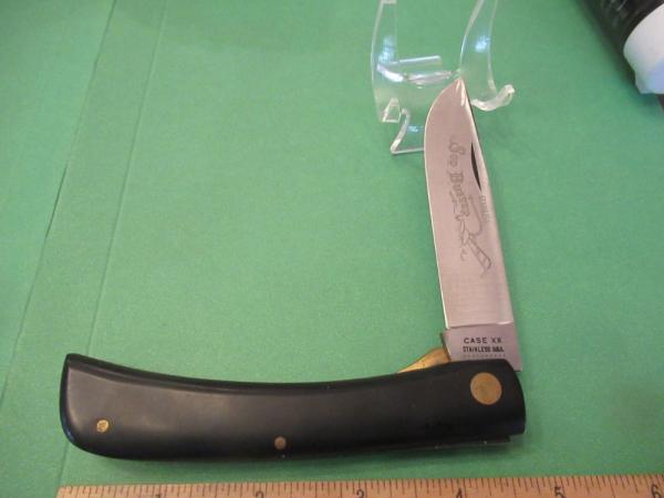 Case XX 1970 Black Delrin Liner Lock Sod Buster Pattern # 2138 LSS