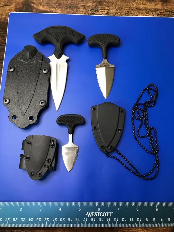 Lot of 3 Push Knives (Cold Steel Urban edge and Pal) (Schrade SCHF54)