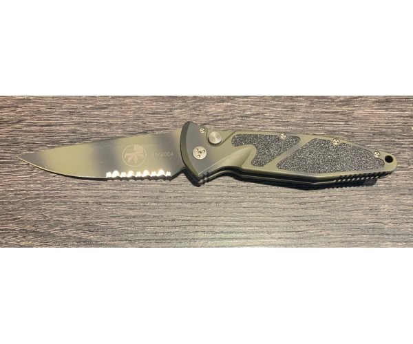 Rare Microtech Mini-Socom Elite Green Camo Automatic Knife (3.4" Plain ...