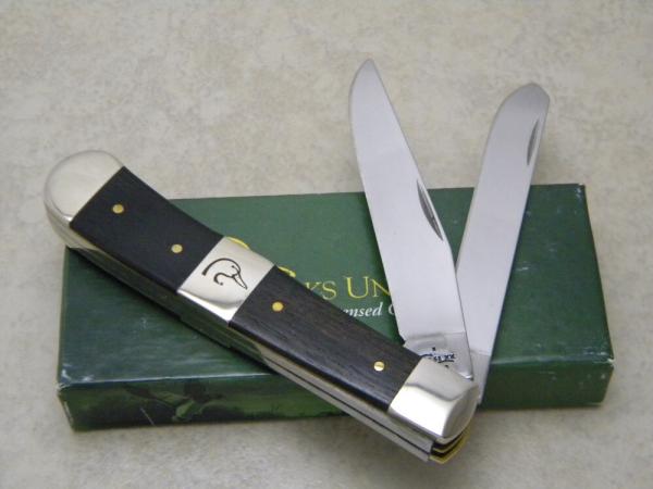 Case XX USA 2017 Ebony 7254 Ducks Unlimited Trapper Knife NIB
