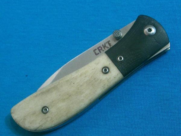 CRKT MICARTA BONE M4 02 CARSON DESIGN HUNTING SKINNING SURVIVAL FOLDING ...