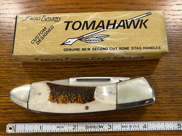 Frost Cutlery SL-1 Tomahawk Spearpoint Cargill Side-Lock Knife w/New ...