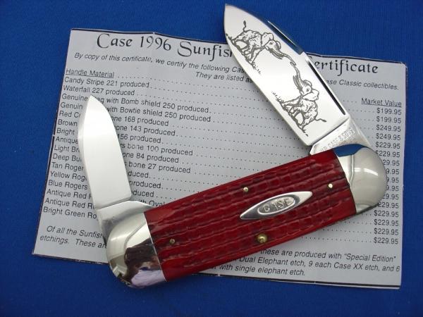 Case XX Classic Sunfish/Toenail Genuine Red Corn Cob Bone Knife With ...