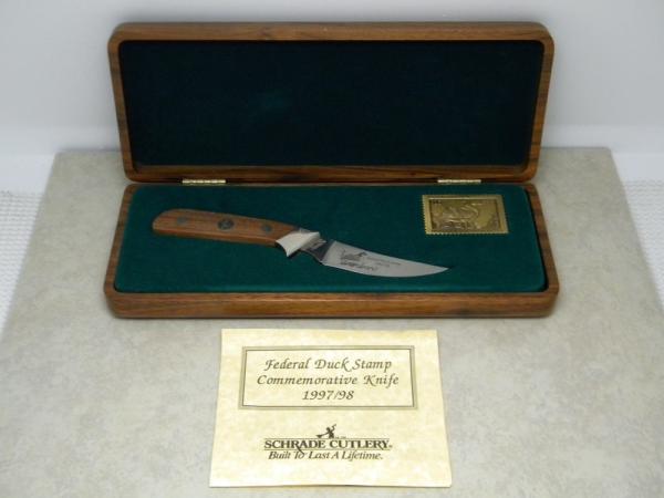 Schrade + USA LTD 1997/98 Federal Duck Stamp Commemorative Fixed Blade ...