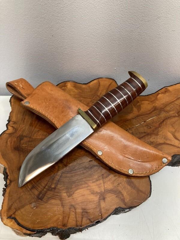 Vintage Elmer Keith Gil Hibben Guns and Ammo Hunting skinning Knife Japan