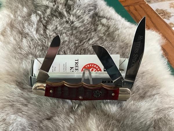 German Boker, The Hunters Stockman w/ Red Bone Handles -New in Original Box