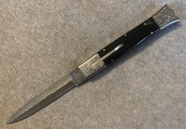 Custom Damascus Switchblade