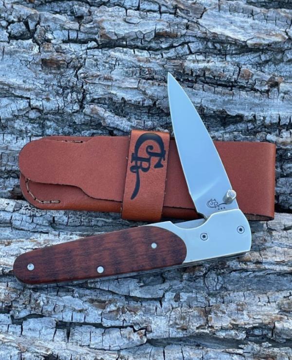 CASE XX ** SMOOTH SNAKEWOOD BG 42 SLIMLOCK W/LEATHER SHEATH