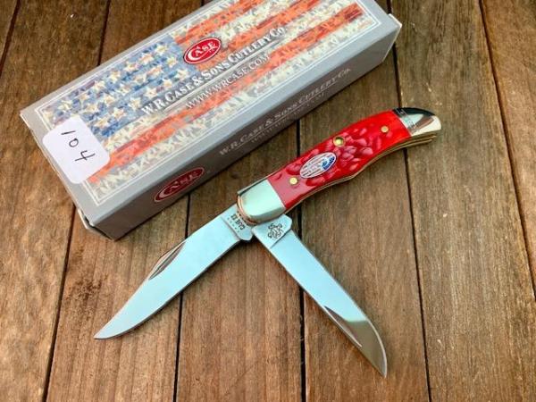 Case Pocket Hunter 2020 Shot Show Special Dark Red Standard Jigged Bone