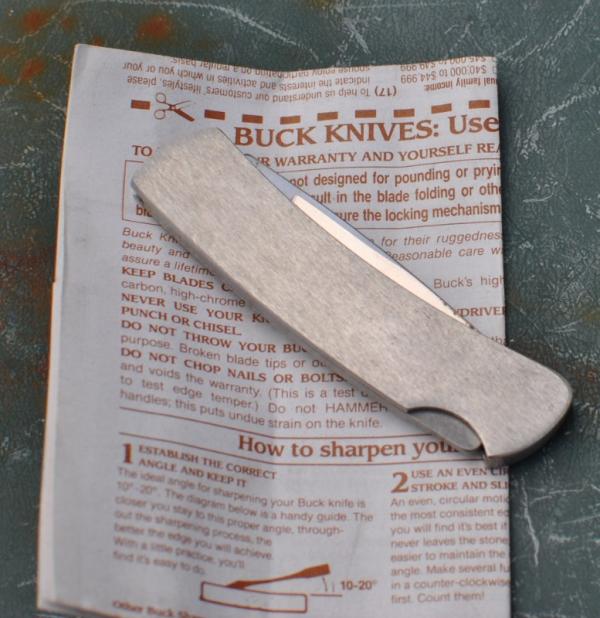Buck 525 Mint 1994 Stainless Lock back 2 3/4" Closed With Papers Tight ...