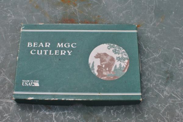 Bear MGC Presentation Set 3" Lock Back Damascus And Brass Medallion ...